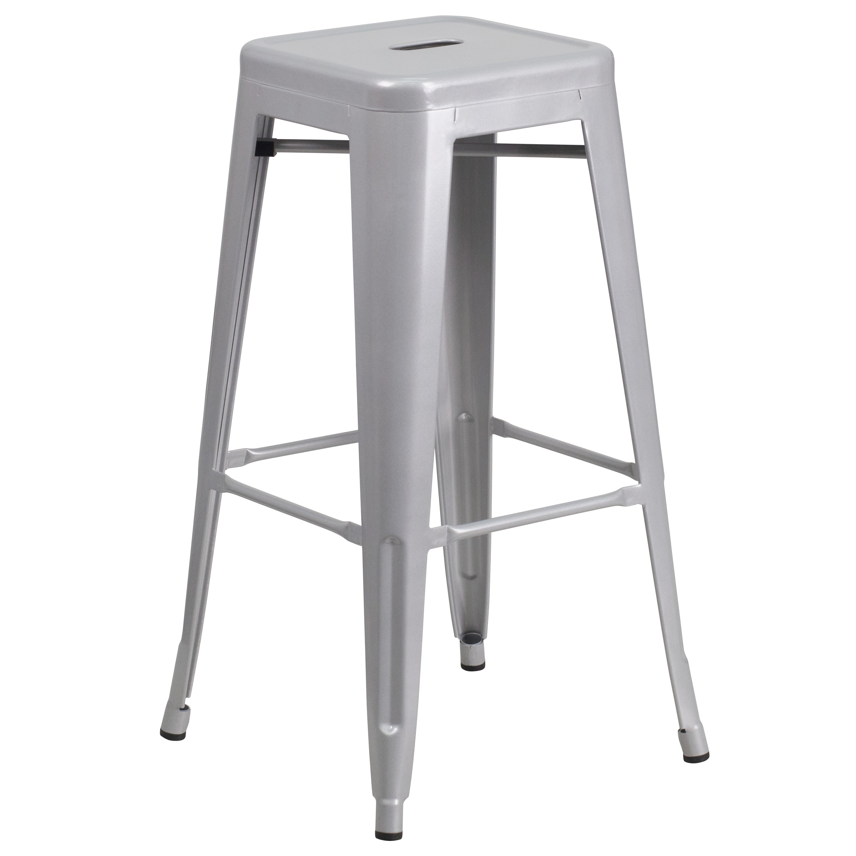 24RD Metal Bar Table Set 4 CH CH 51080BH 4 30SQST Stack Chairs 4 Less