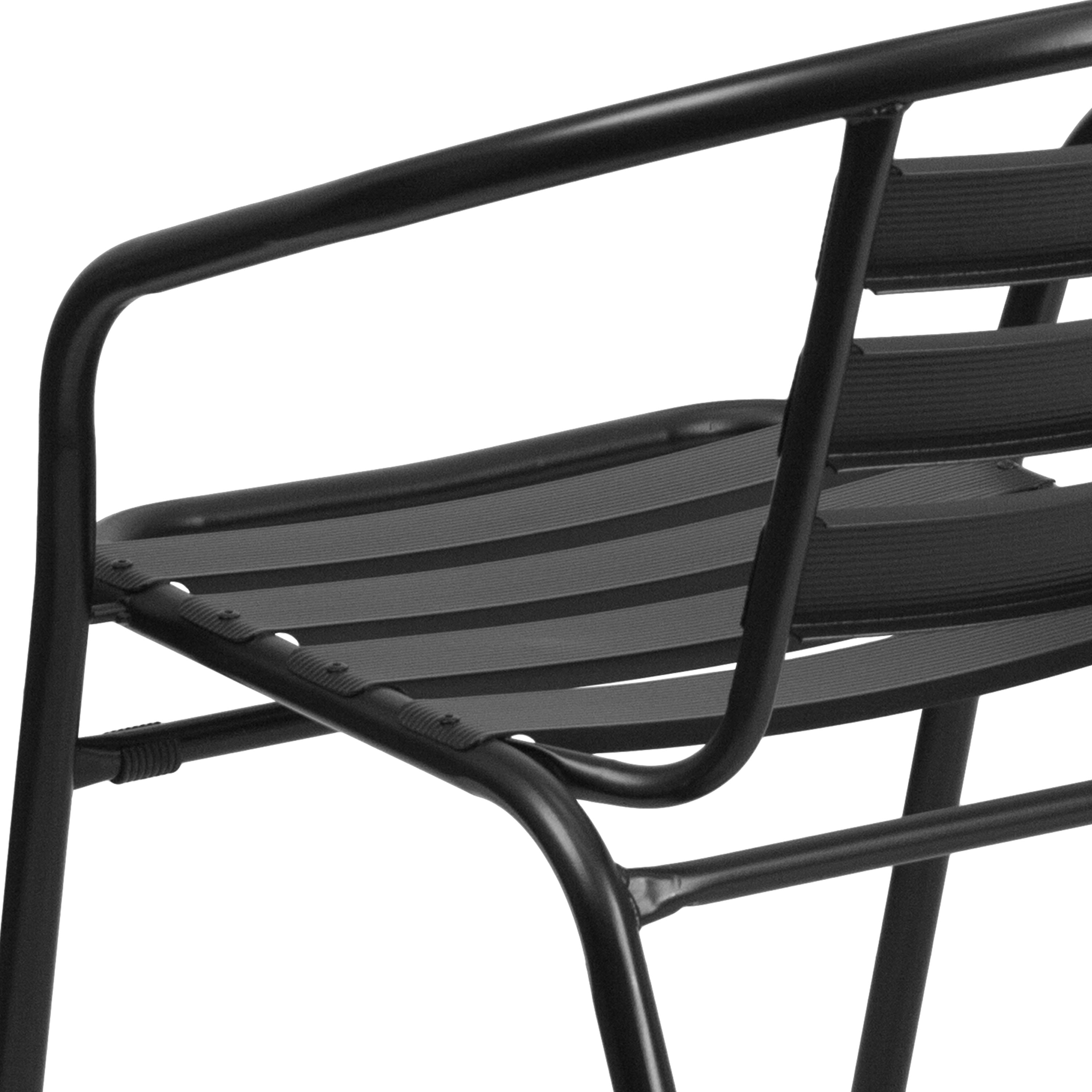 Metal Chair w Aluminum Slats TLH 017C Stack Chairs 4 Less